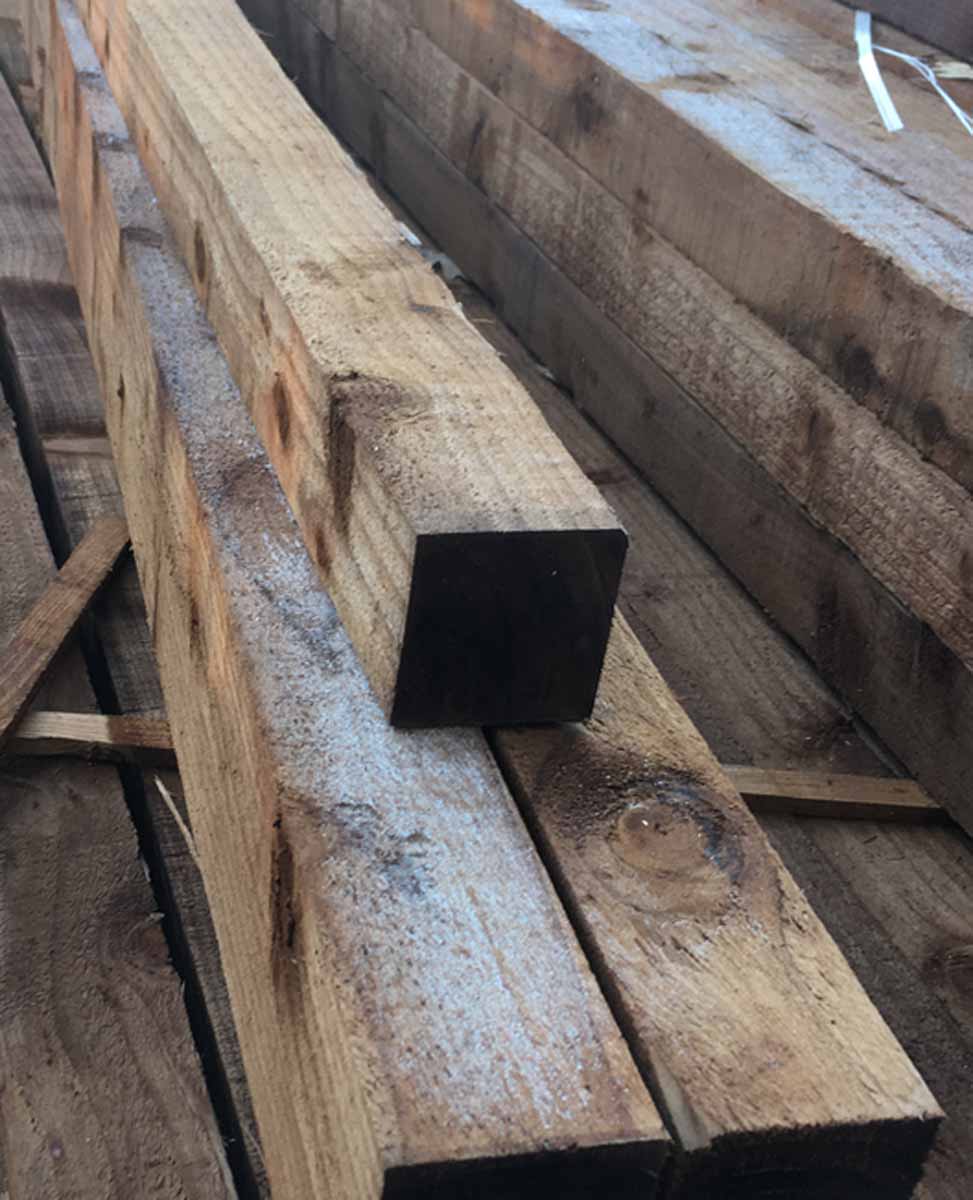Pressure Treated Brown Fence Post 75mm x 75mm x 2400mm - Daws Heath ...