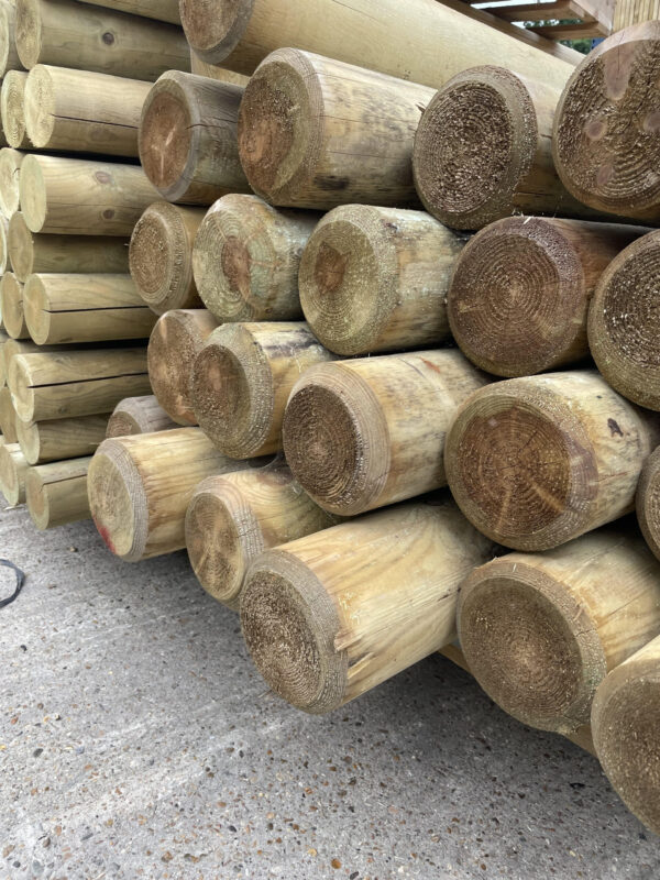 Machined Round Pole 150mm Diameter x 3.66m - Daws Heath Timber Ltd