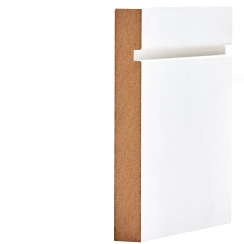 18mm x 144mm Primed MDF Skirting – Grooved - Daws Heath Timber Ltd