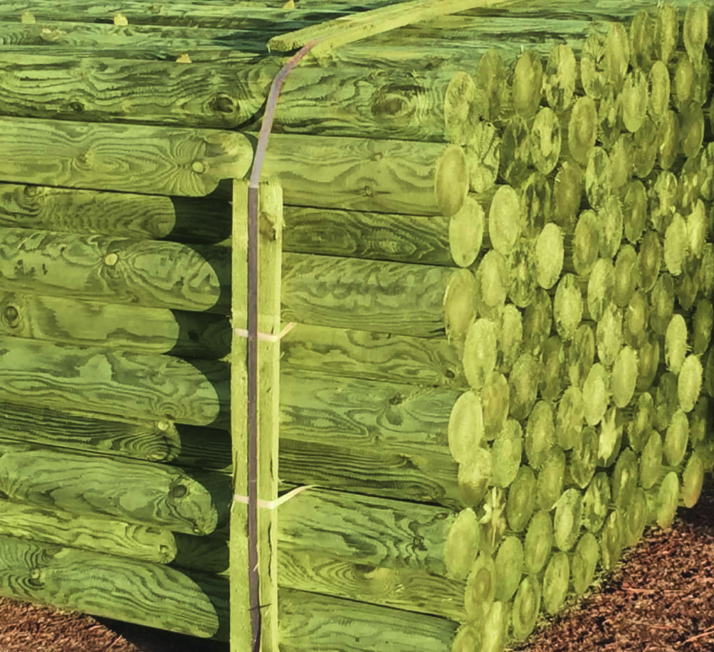 Machined Round Pole 100mm Diameter x 3.66m - Daws Heath Timber Ltd