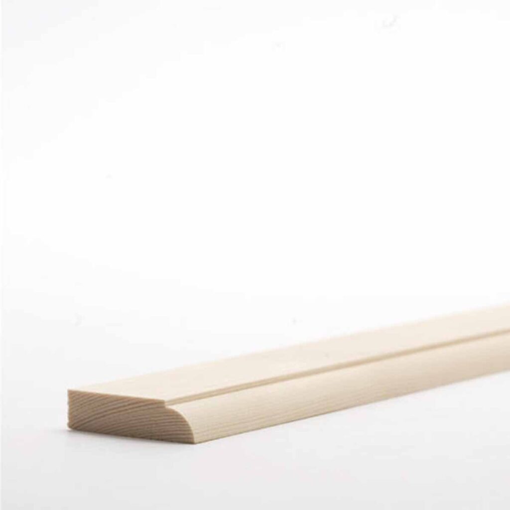 Softwood Timber Ovolo Door Stop 16mm x 38mm - Daws Heath Timber Ltd