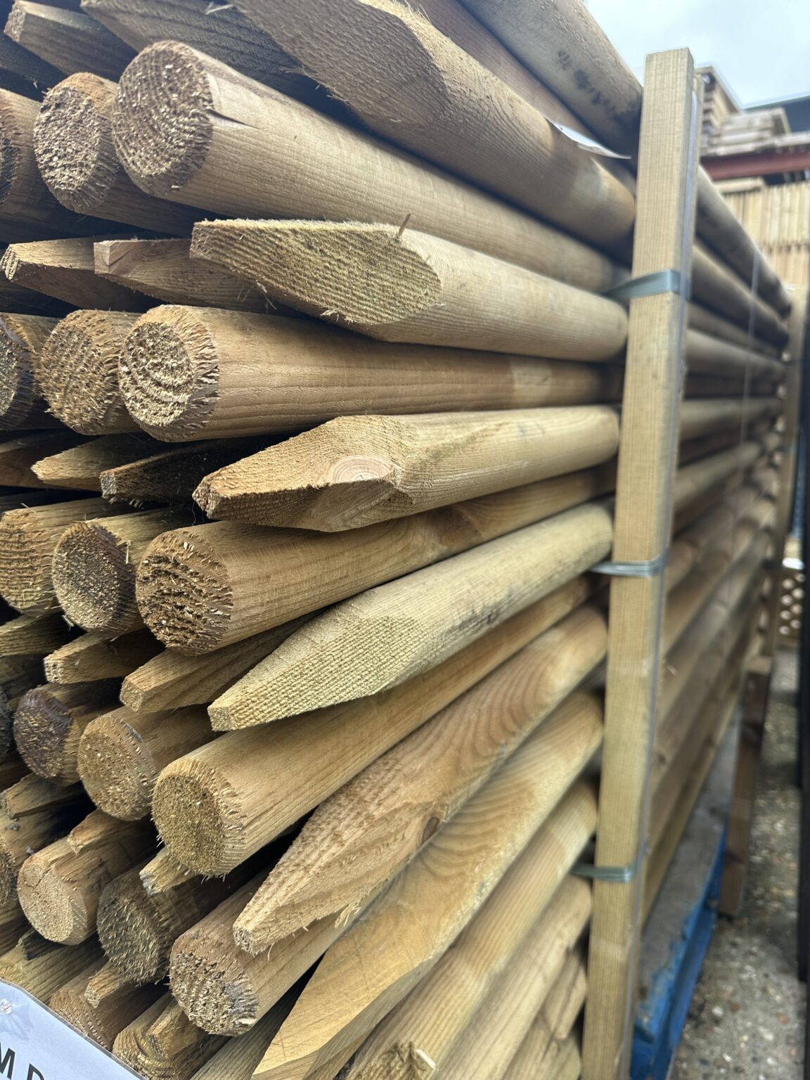 Machined Round Pole 50mm Diameter x 2400mm - Tree Stake